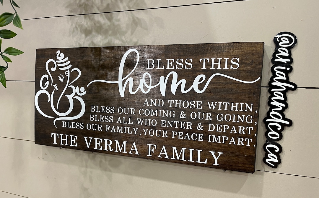 Ganpati Wooden Sign Hindu Gifts Religious Gifts Indian Home - Etsy