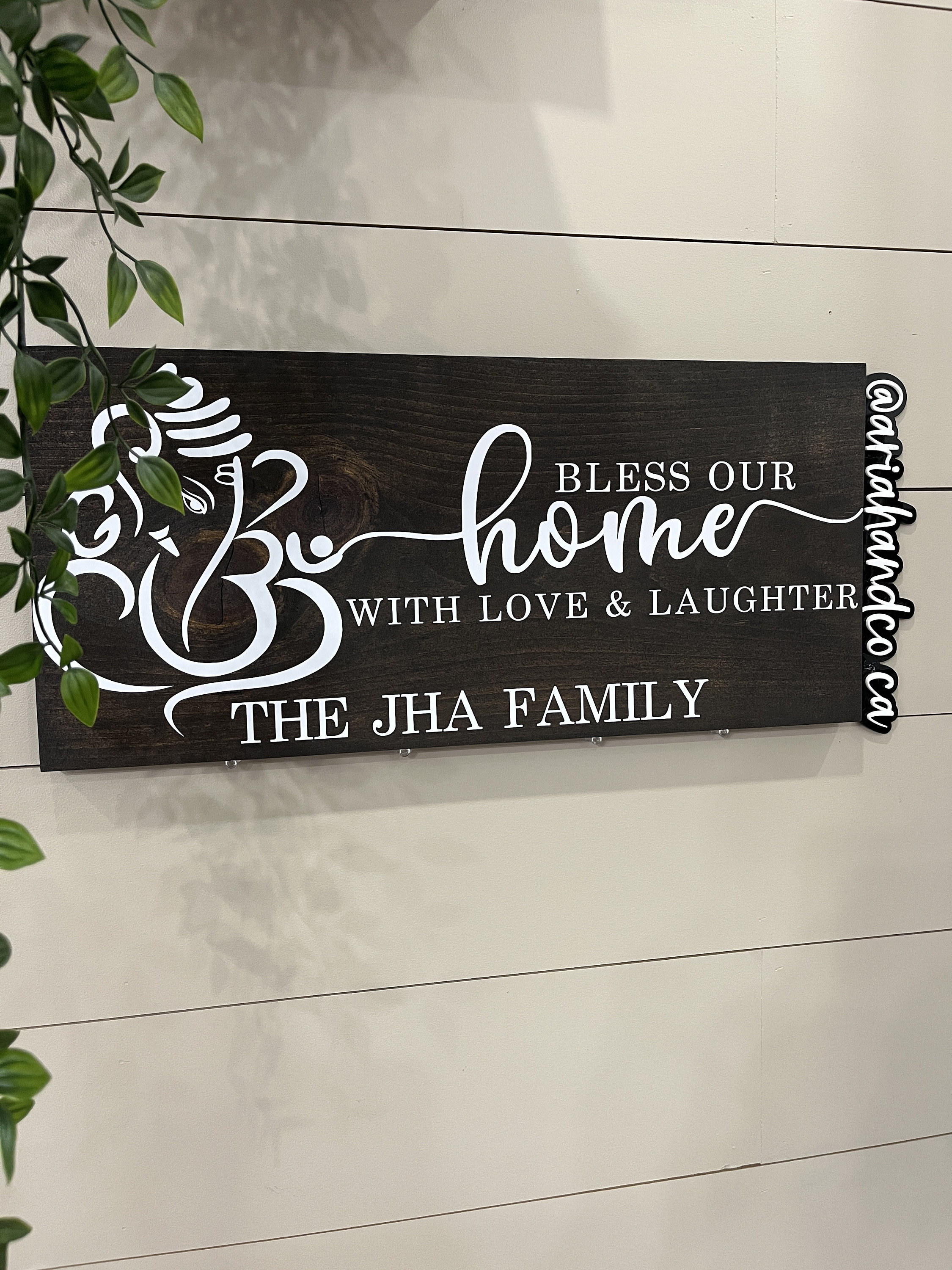 Ganpati Wooden Sign Hindu Gifts Religious Gifts Indian Home Decor ...