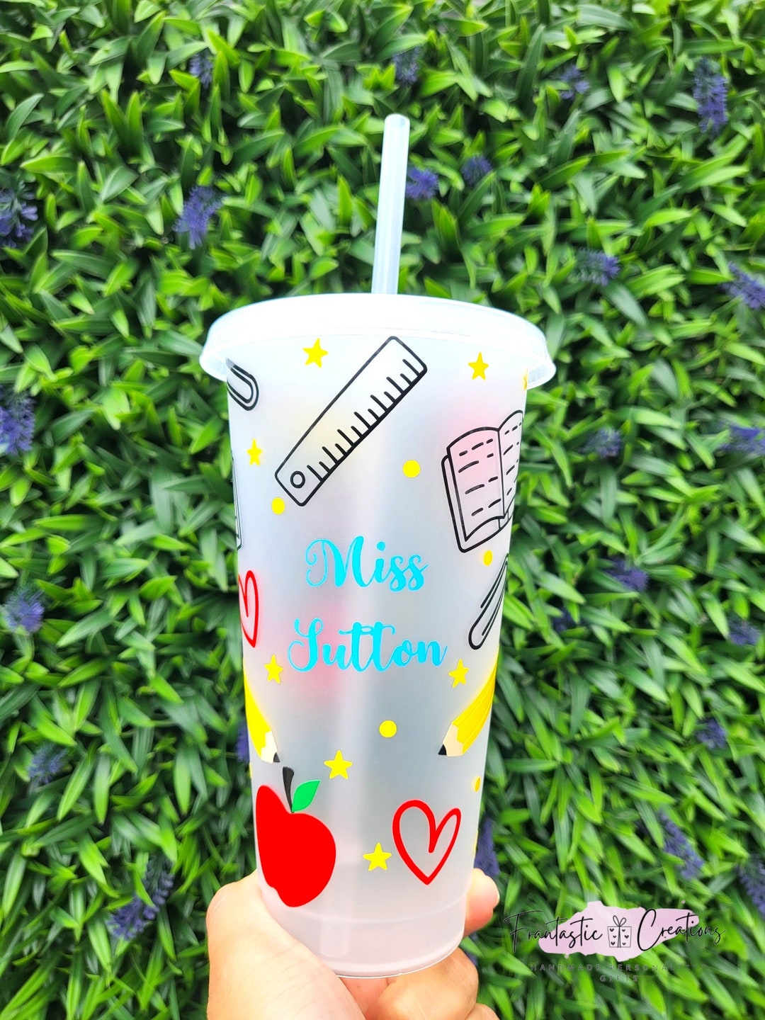 Personalised Teacher Cold Cup Teacher Gift End of Term Gift 24oz Cold ...