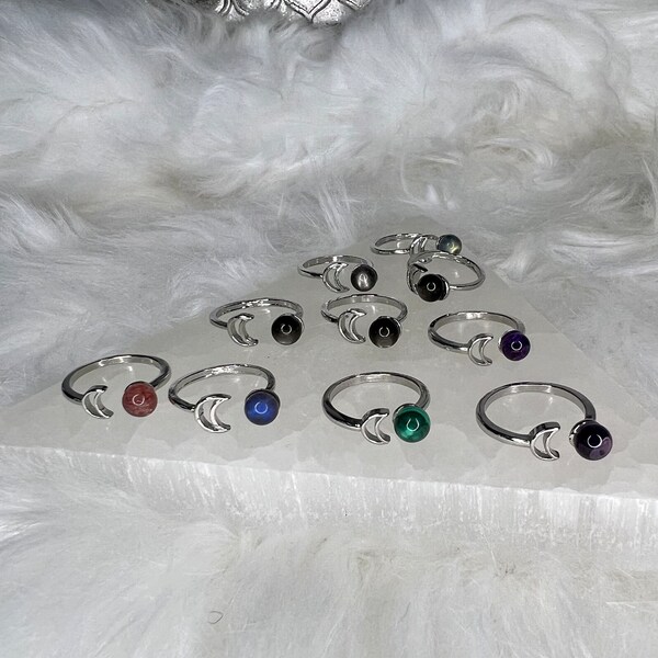 Healing Crystal Ring - Etsy UK