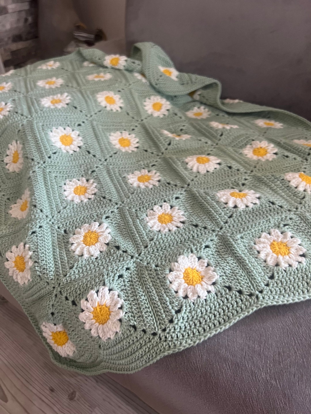Baby Shower Gift, Mint Crochet Stroller, Daisy Granny Toddler, Unique ...