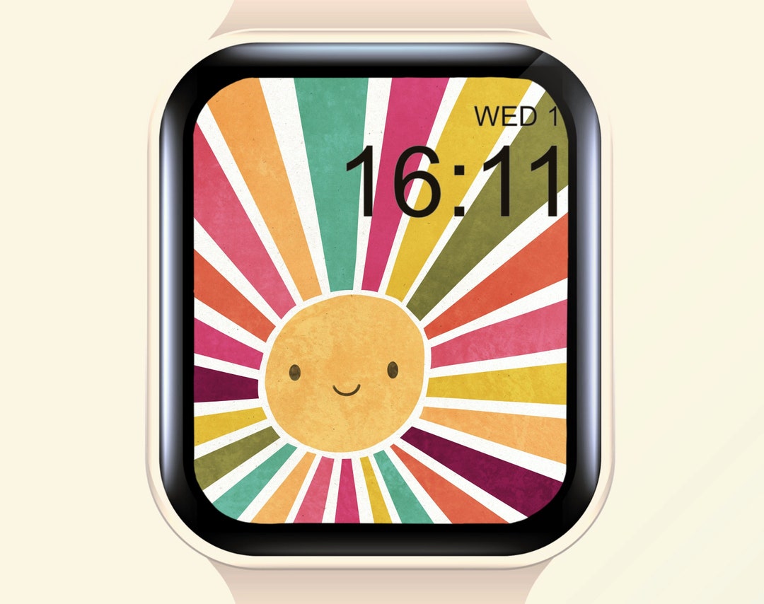 Apple Watch Face Rainbow Sun Cute Apple Wallpaper Bright Smart Watch ...