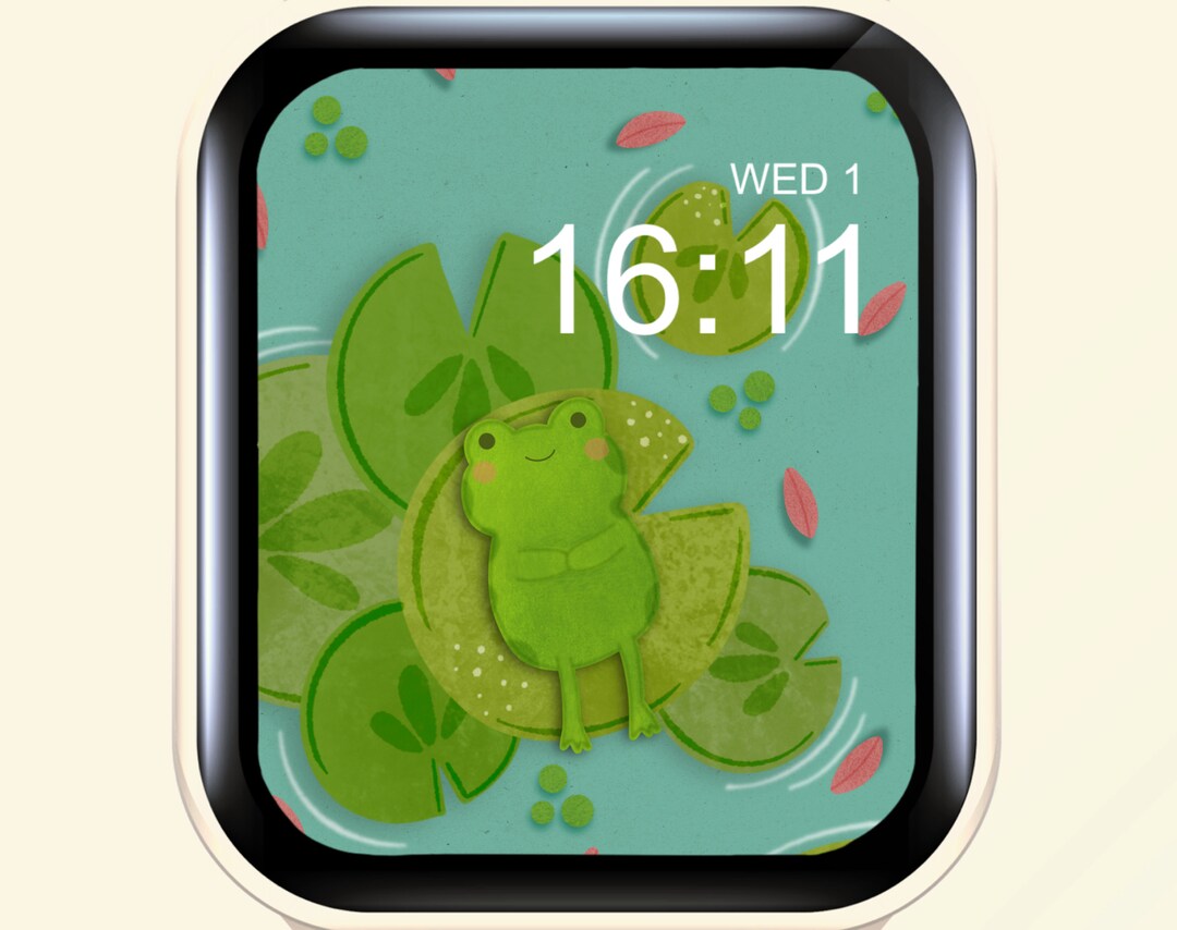 Frog Apple Watch Face Cute Frog Smartwatch Wallpaper Cute Animal Smart ...