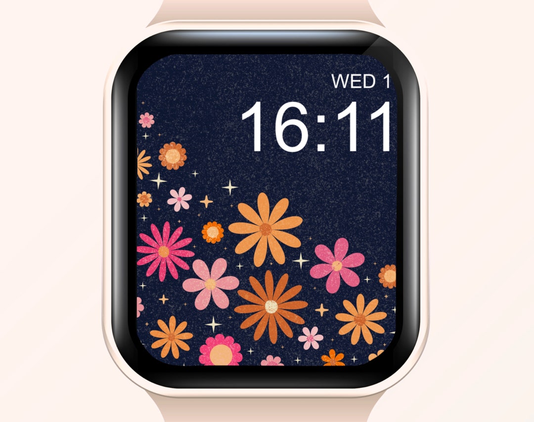 Hippie Floral Apple Watch Face,flower Smartwatch Wallpaper,daisy I ...