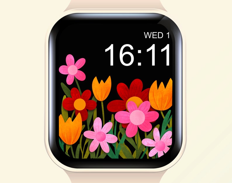Apple Watch Face Floral Smart Watch Wallpaper,i Watch Screen,watch Face ...