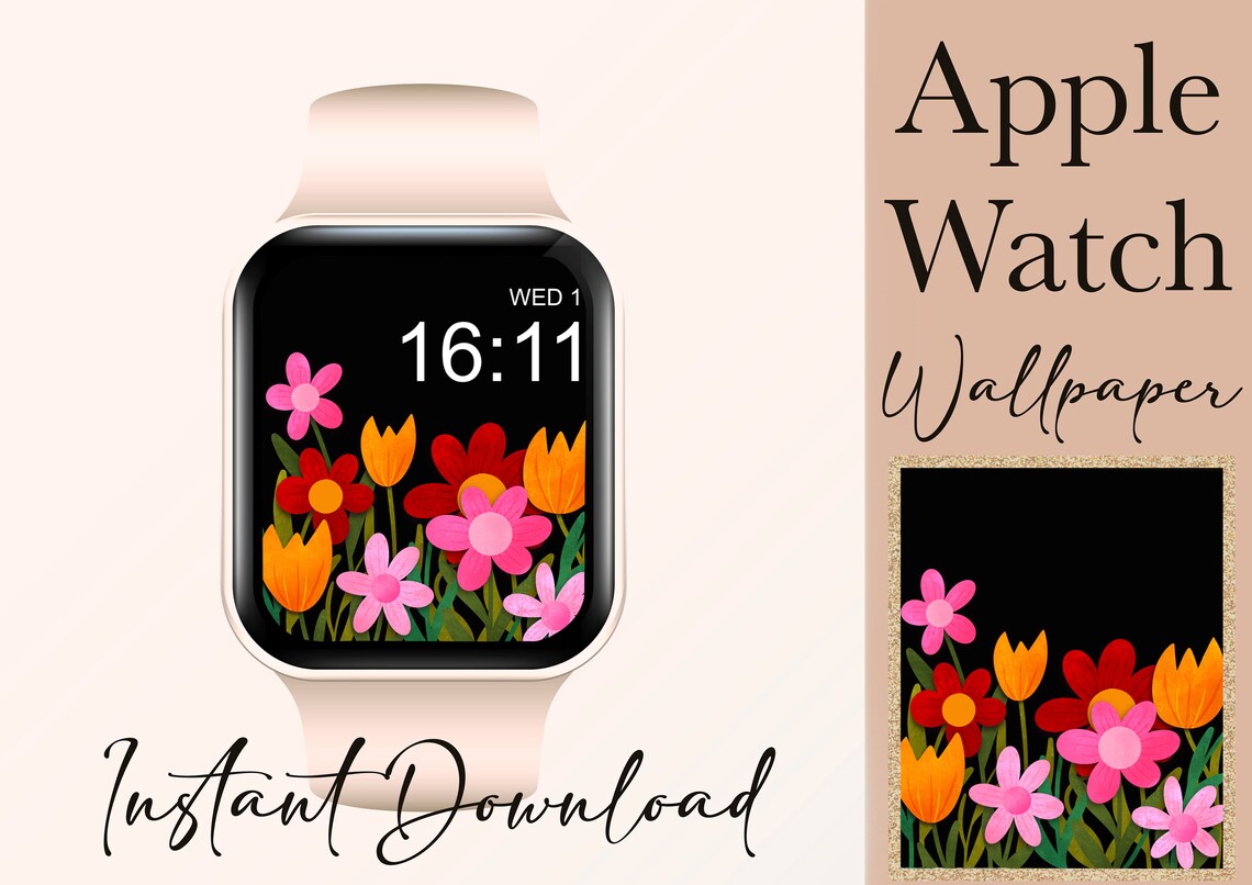 Apple Watch Face Floral Smart Watch Wallpaper,i Watch Screen,watch Face ...