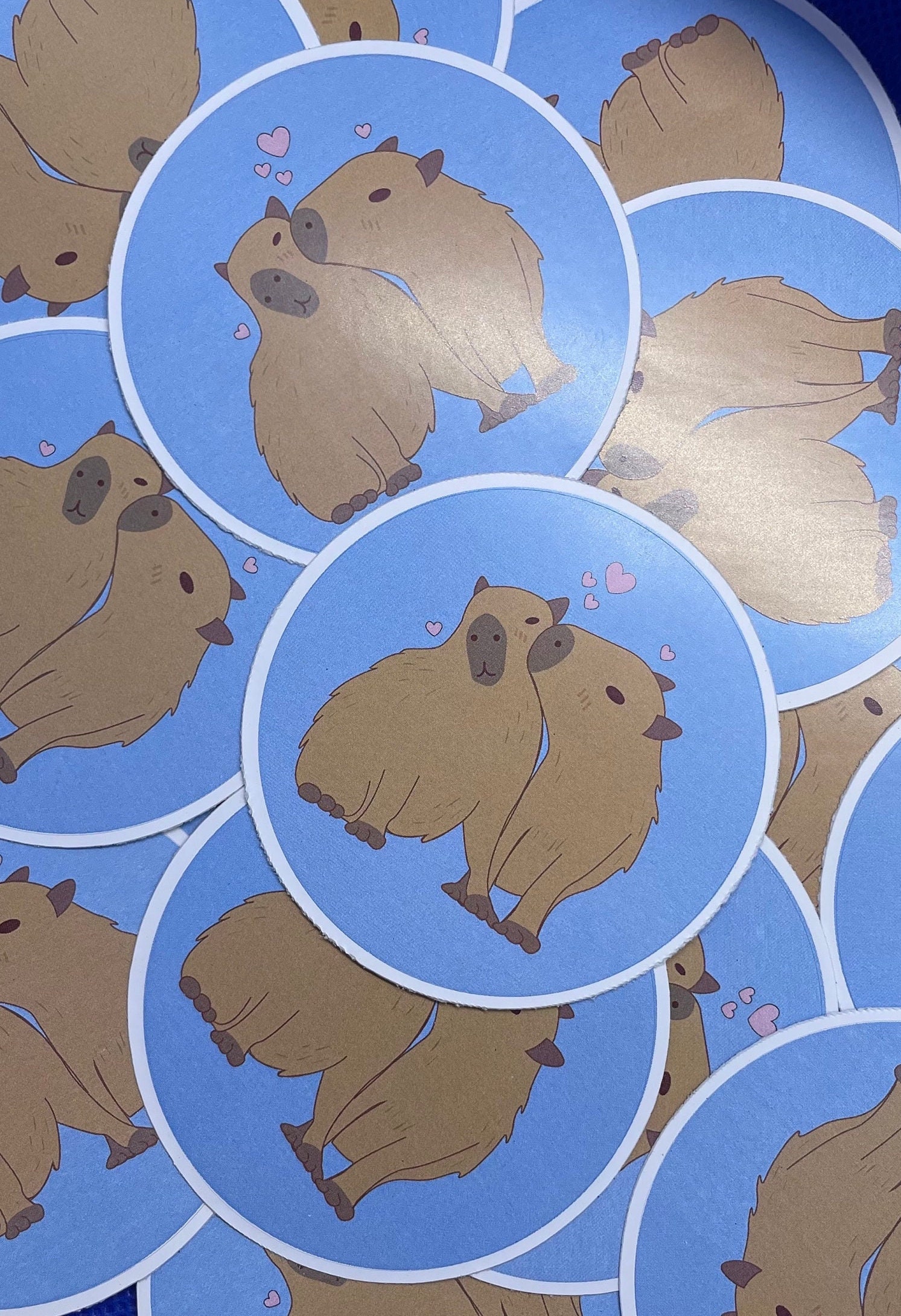 Capibara's Verliefd Capibara Sticker Capibara Sticker - Etsy