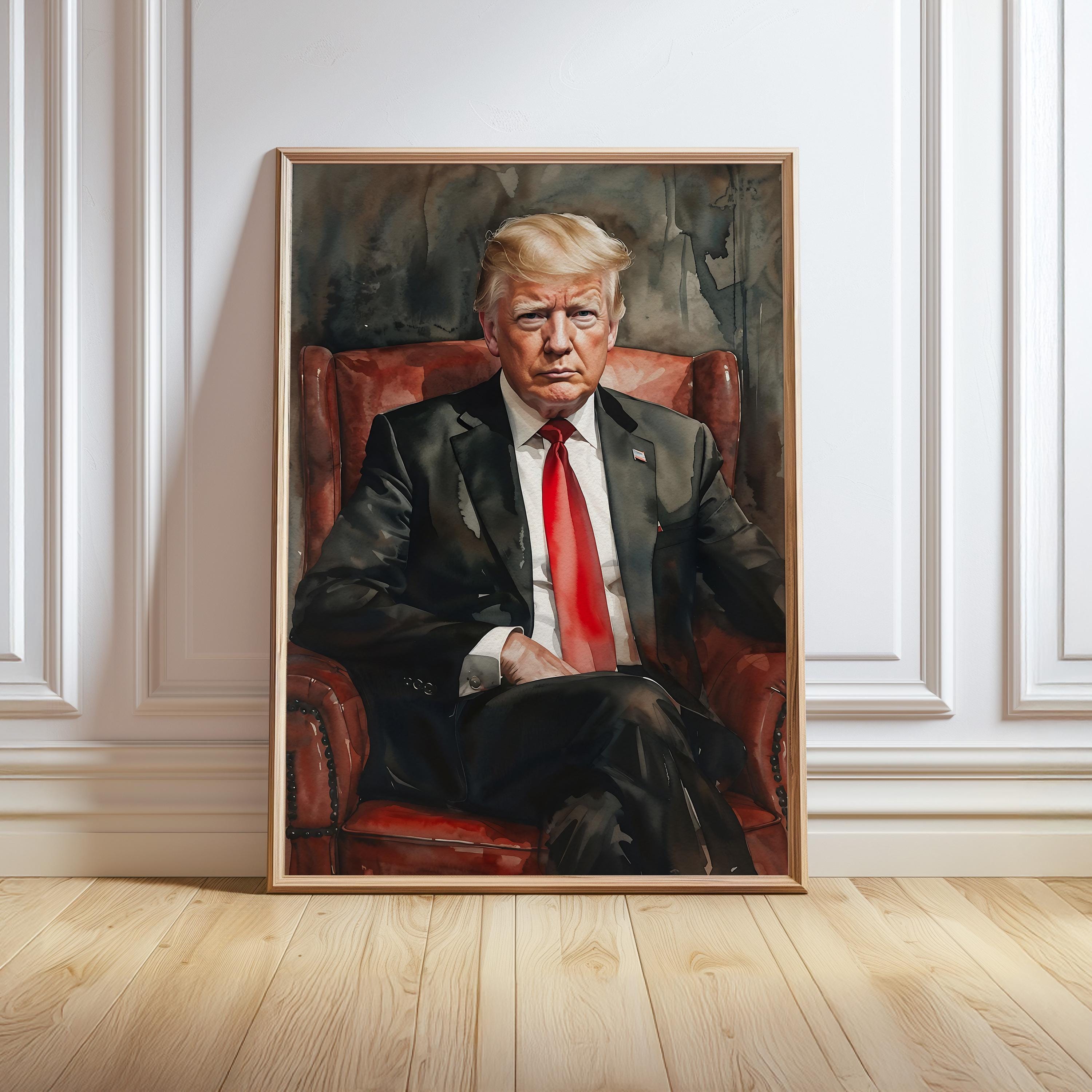Donald Trump Portrait Printable Art Watercolour Art Print President of ...