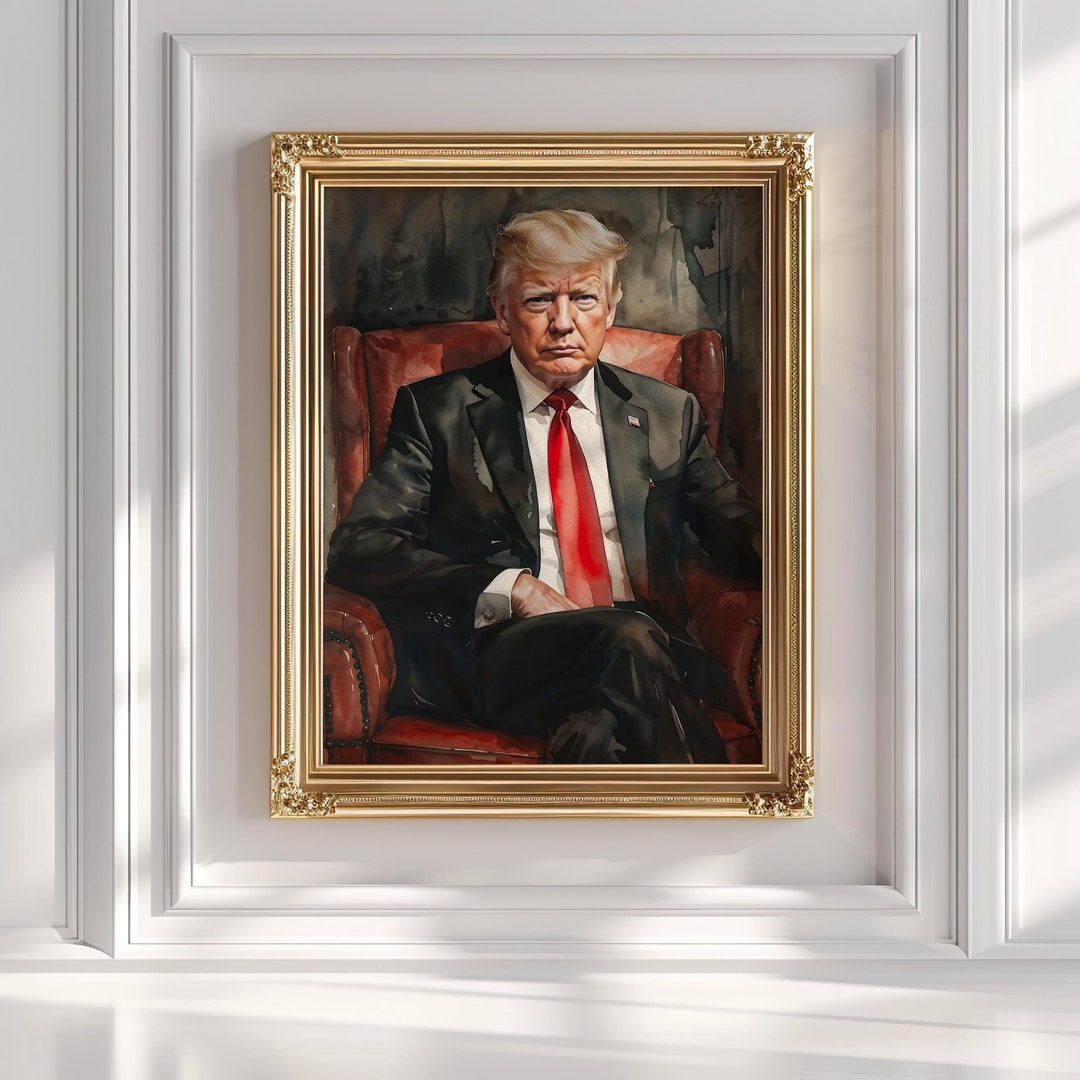 Donald Trump Portrait Printable Art Watercolour Art Print President of ...