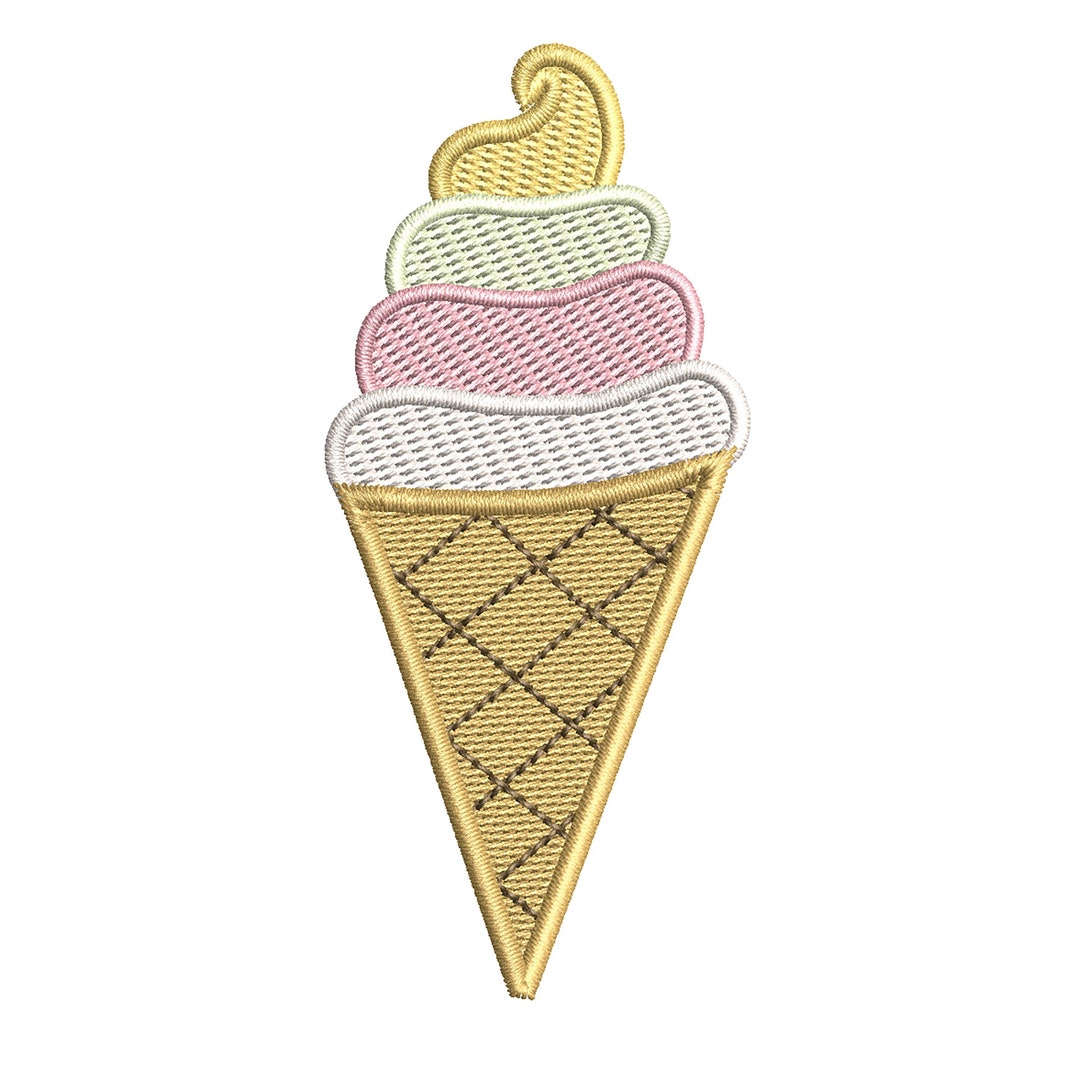Ice Cream Embroidery Design - Etsy
