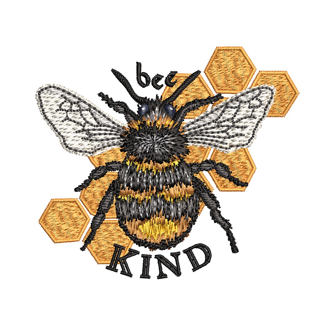 Bee Kind Embroidery Design - Etsy