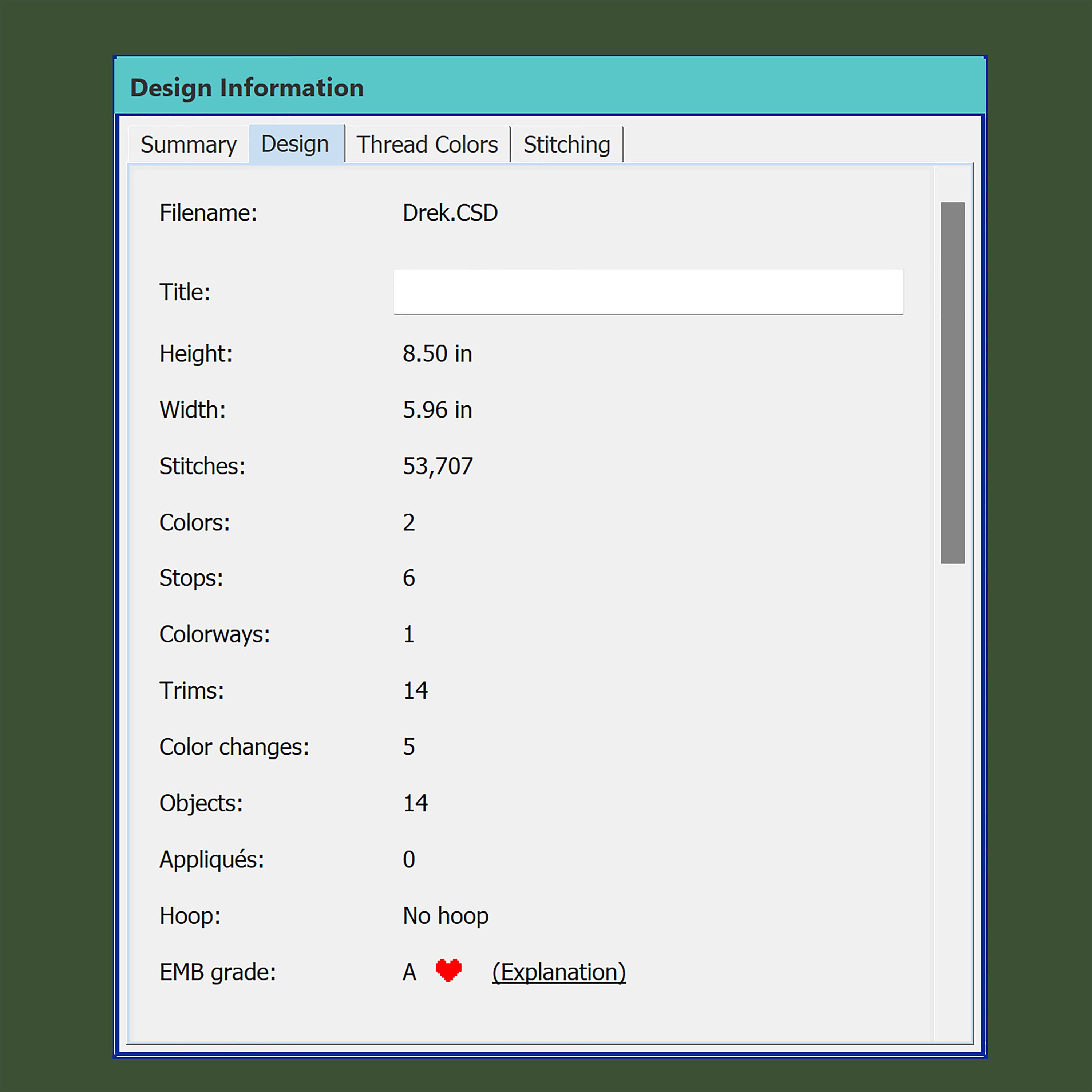 Drake Embroidery Design - Etsy