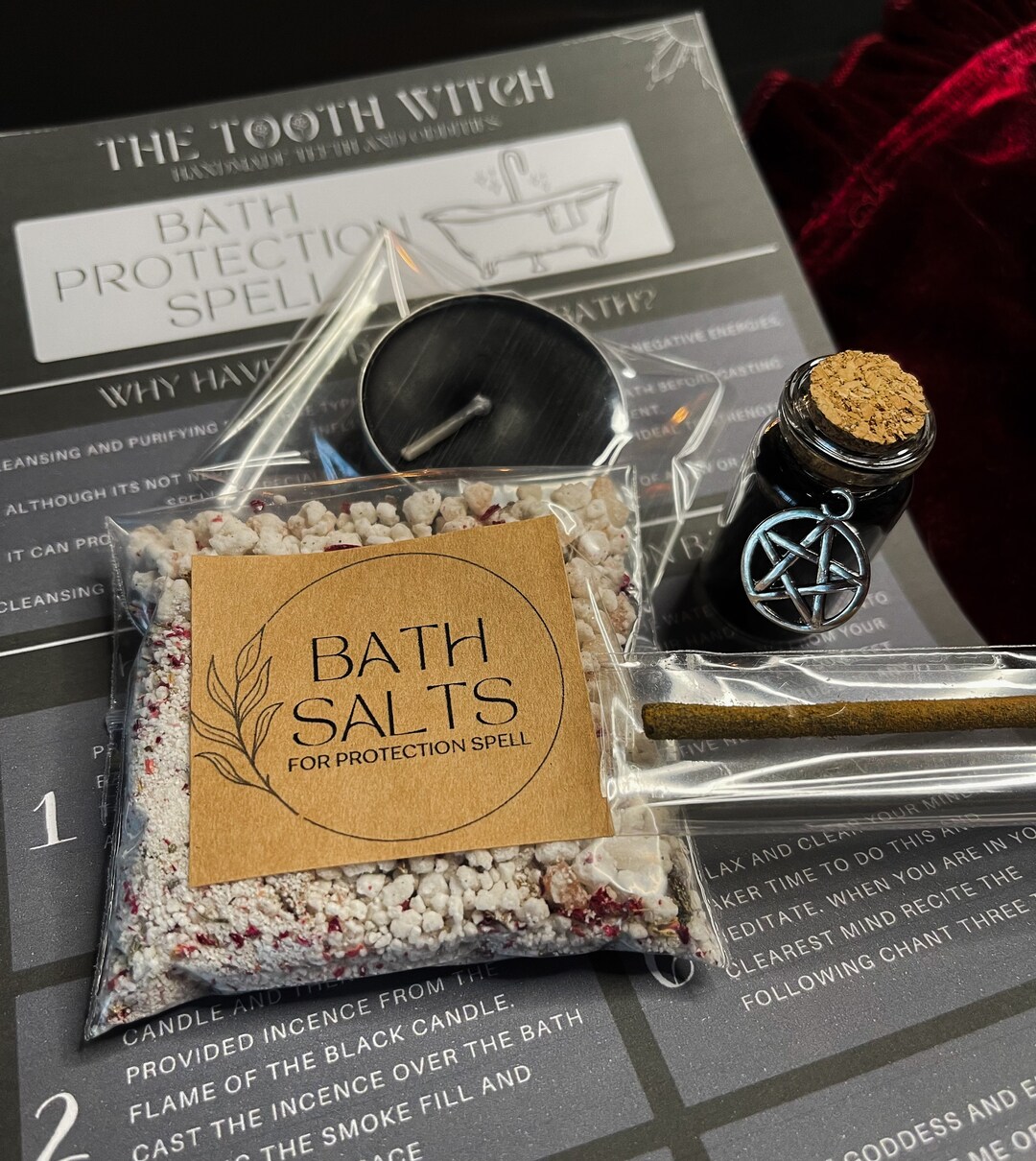 Witch Protection Bath Spell - Kit for a Protection Bath at Home ...
