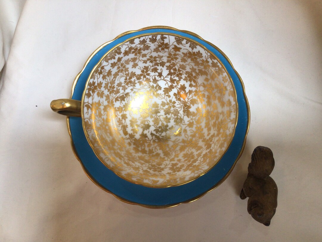 Hammersley Vintage Electric Blue Teacup/saucer - Etsy