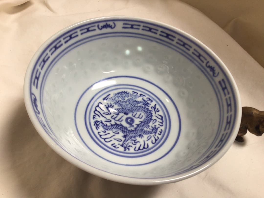 Vintage C.1980’s Rice Grain Bowl Chinoiserie Asian Oriental - Etsy