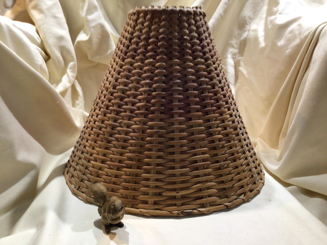 Vintage Bamboo Woven Lamp Shade - Flare Shape - Etsy