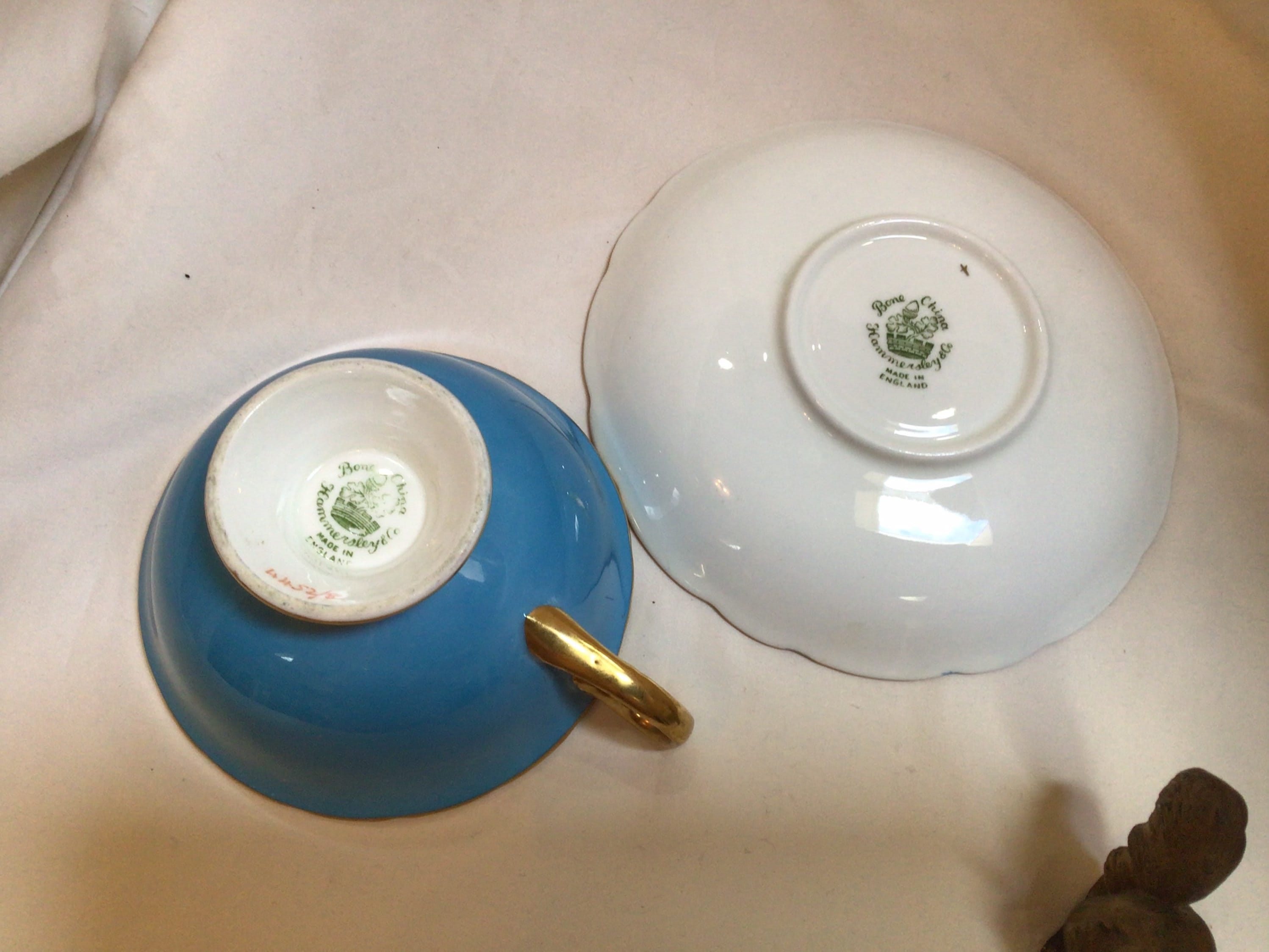 Hammersley Vintage Electric Blue Teacup/saucer - Etsy