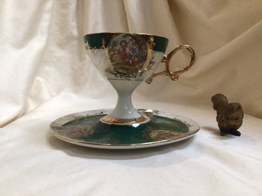 Shafford Pedestal Teacup/saucer C.1970’s - Etsy