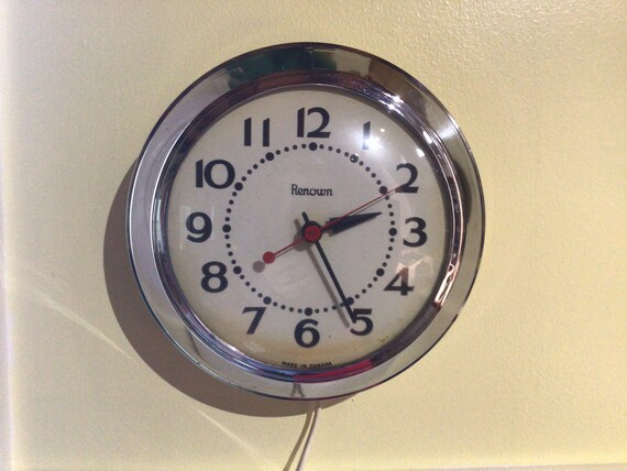 Vintage Retro Electric Chrome Kitchen Clock C.1950s - Etsy