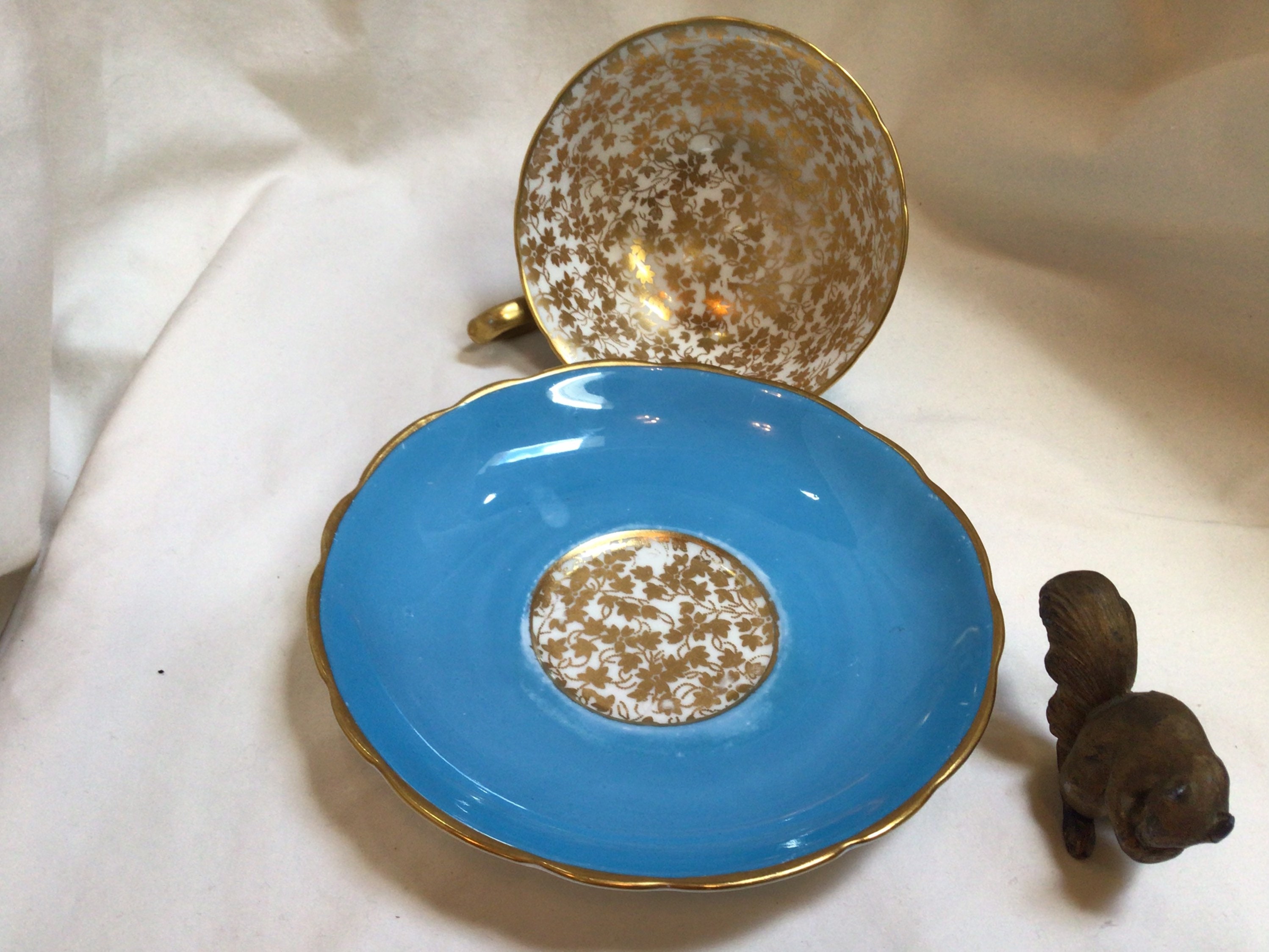 Hammersley Vintage Electric Blue Teacup/saucer - Etsy