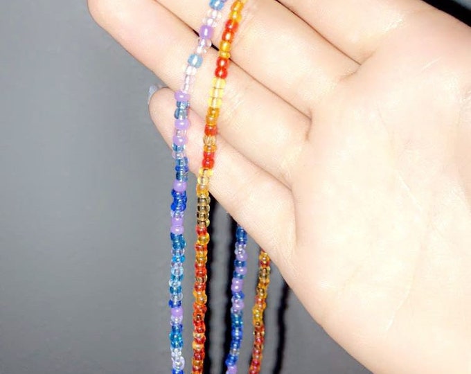 Sunrise and Sunset Seed Bead Necklaces - Etsy