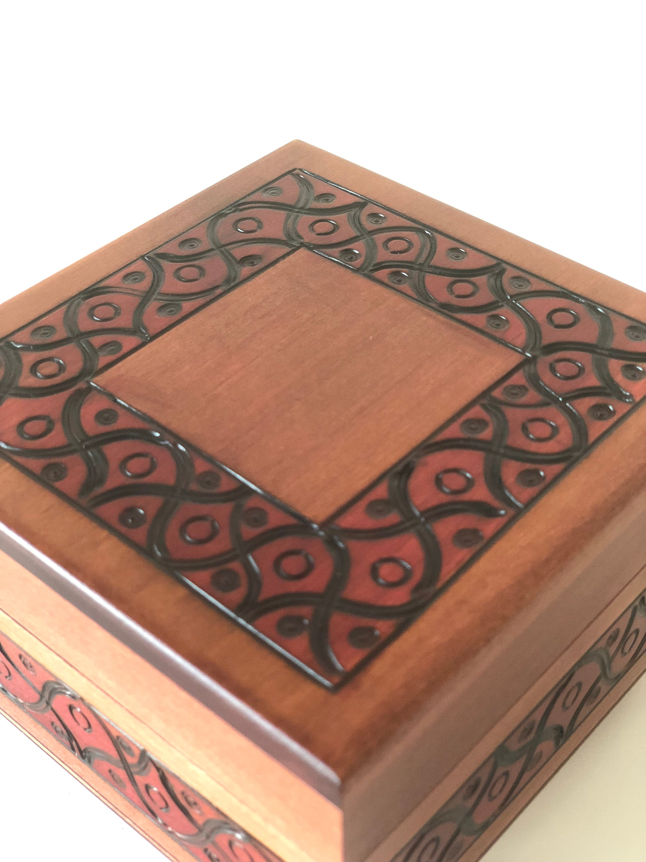 Handmade Wooden Secret Box/ Puzzle Box/ Trick Box/ Jewellery Box ...