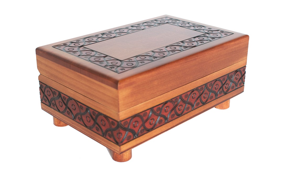 Handmade Wooden Secret Box/ Wooden Puzzle Box/ Trick Box/ Keepsake Box ...