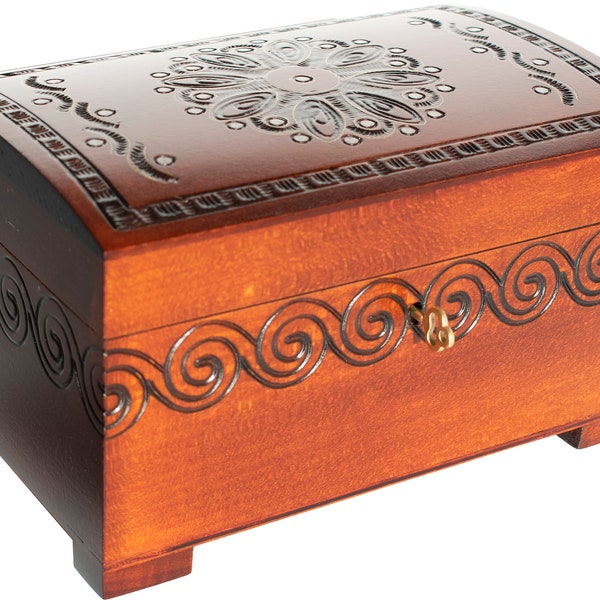 Carved Wooden Keepsake Box - Etsy