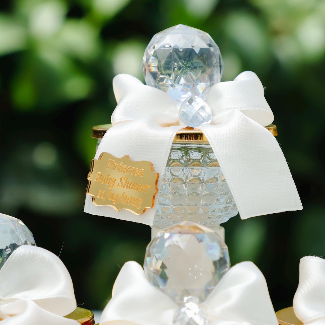 Personalized Crystal Glass Candy Jar Favors: Wedding & Party Bulk Gifts ...
