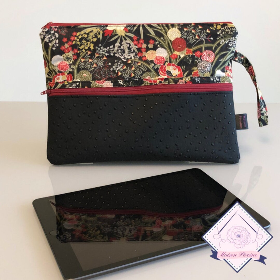 IPad Tablet Cover, Fleece, Black and Red - Etsy