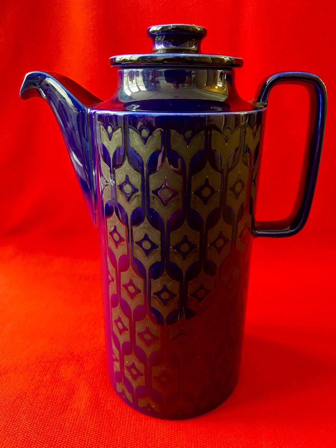 Hornsea Pottery Blue ‘heirloom’ Pattern Vintage Ceramic Coffee Pot ...