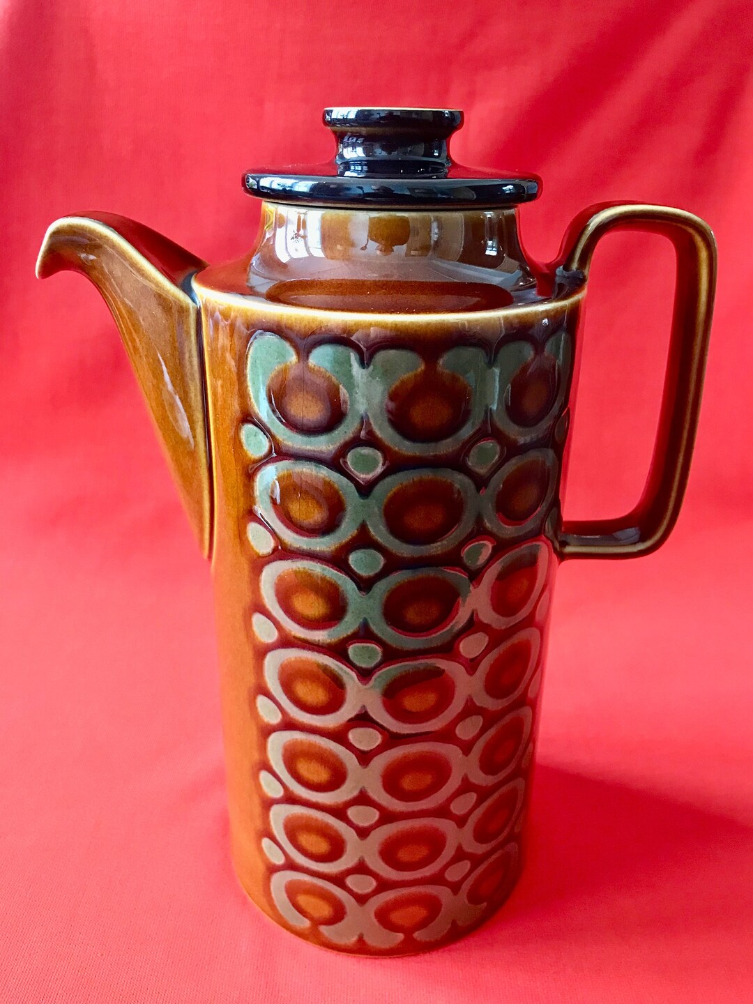 Hornsea Pottery bronte Pattern 1977 Vintage Ceramic Coffee Pot 250mm ...