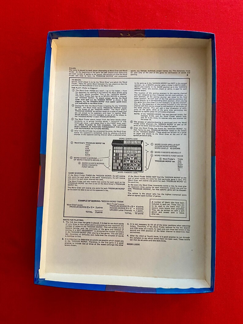 Call My Bluff Vintage 1970s Word Tile Game by Mind Movers - Etsy