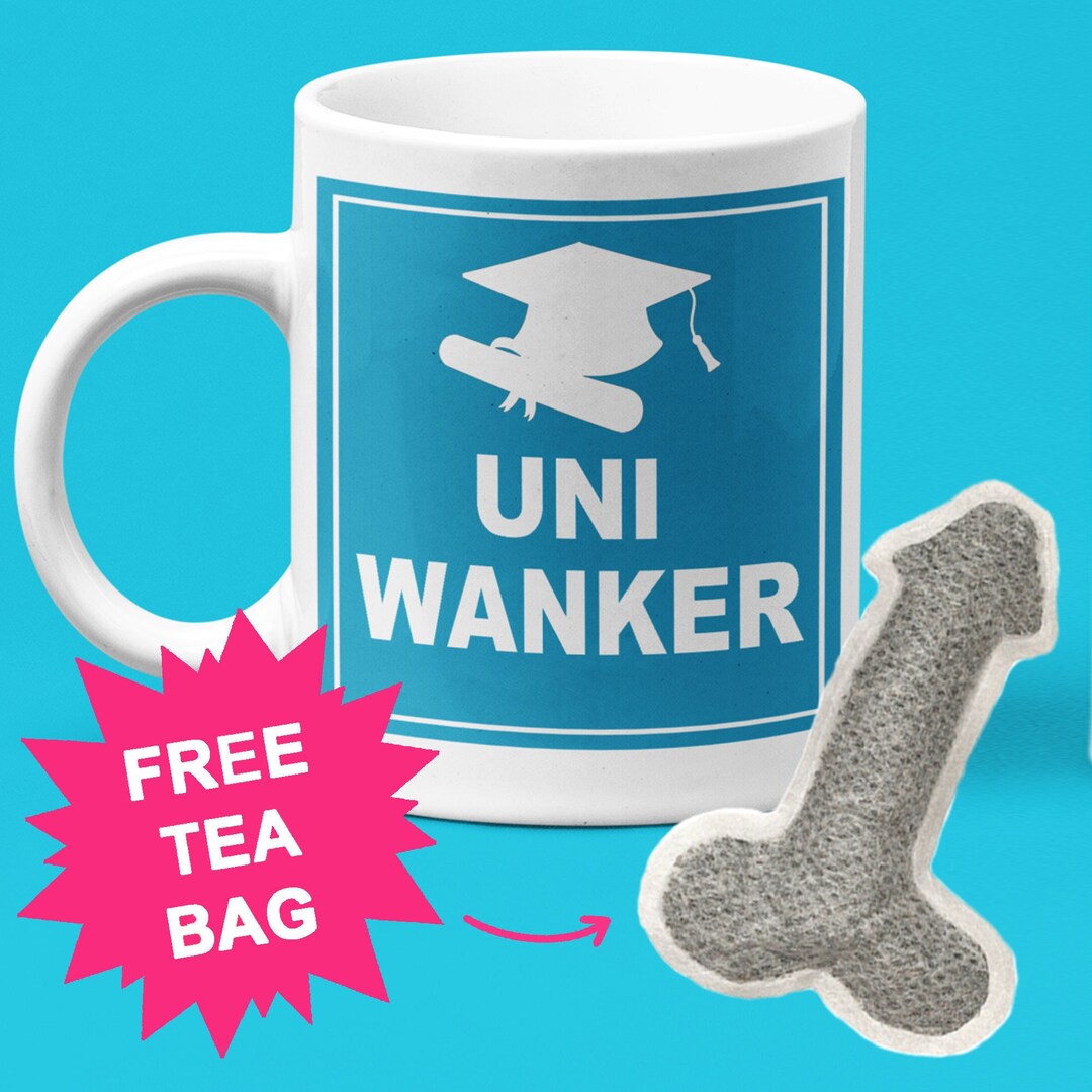 UNI WANKER Blue Mug With Free Willy Shaped Tea Bag Funny - Etsy