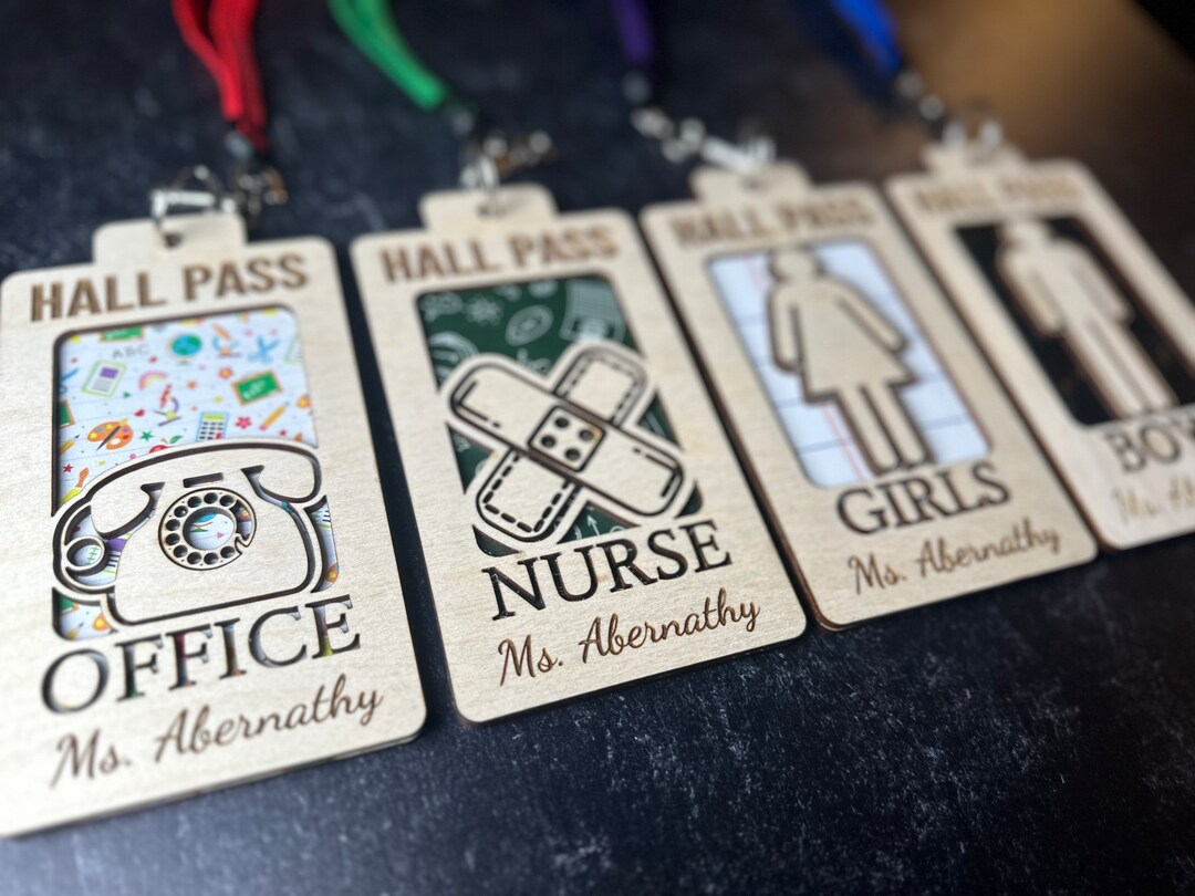 Personalized Classroom Lanyard Hall Pass Gift for Teacher - Etsy