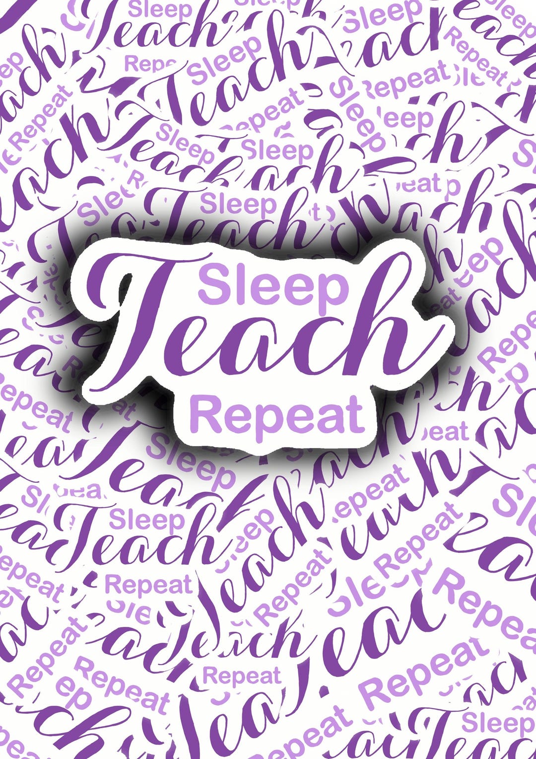 Sleep, Teach, Repeat Sticker, Teacher Sticker, Teacher Gift, Teacher ...