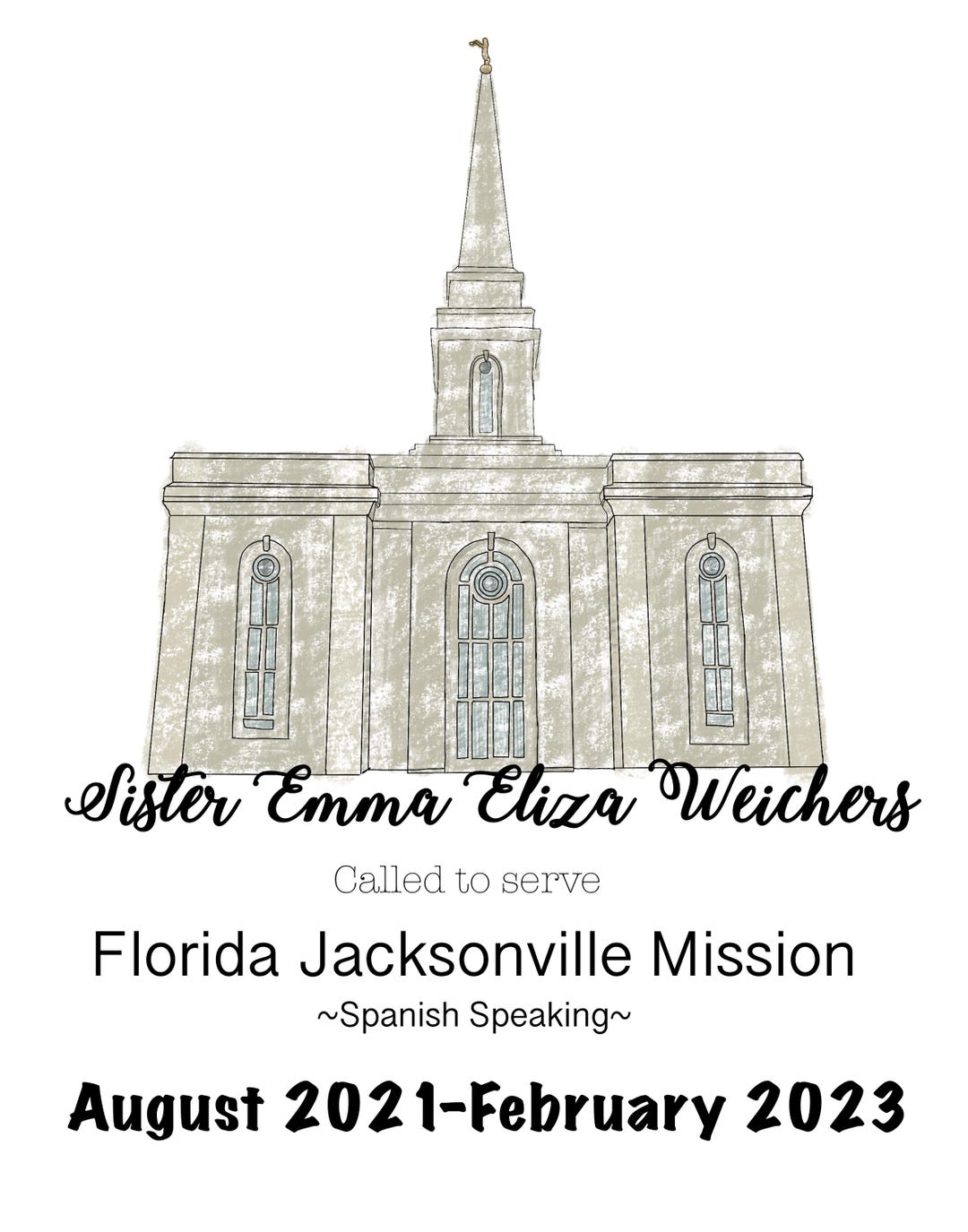 Custom Missionary Art Print, LDS Missionary Art, LDS Missionary, Temple ...