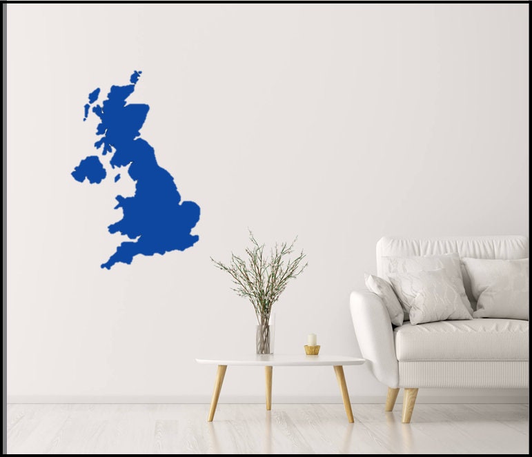 UK Map Vinyl Sticker for Wall or Window - Etsy UK
