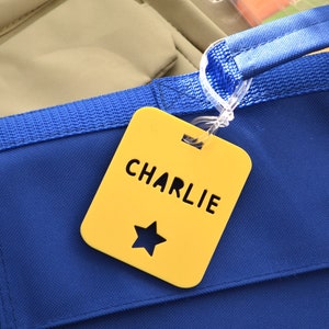 Personalised Book Bag Name Tag, School Bag Name Tag - Etsy