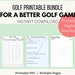 Golf Printable, Bundle, Golf Stat Tracker, Blank Journal Entry, Post ...