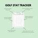 Golf Stat Tracker, Golf Gift, Fillable and Printable, Golf Stats ...