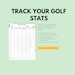 Golf Stat Tracker, Golf Gift, Fillable and Printable, Golf Stats ...