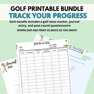 Golf Printable, Bundle, Golf Stat Tracker, Blank Journal Entry, Post ...