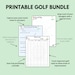 Golf Printable, Bundle, Golf Stat Tracker, Blank Journal Entry, Post ...