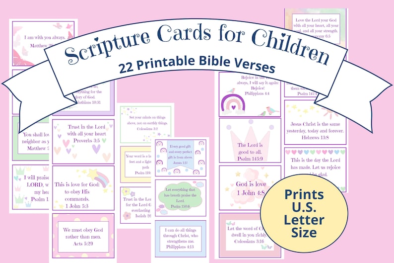 Printable Scripture Cards | Bible Verses for Kids and Tweens ...