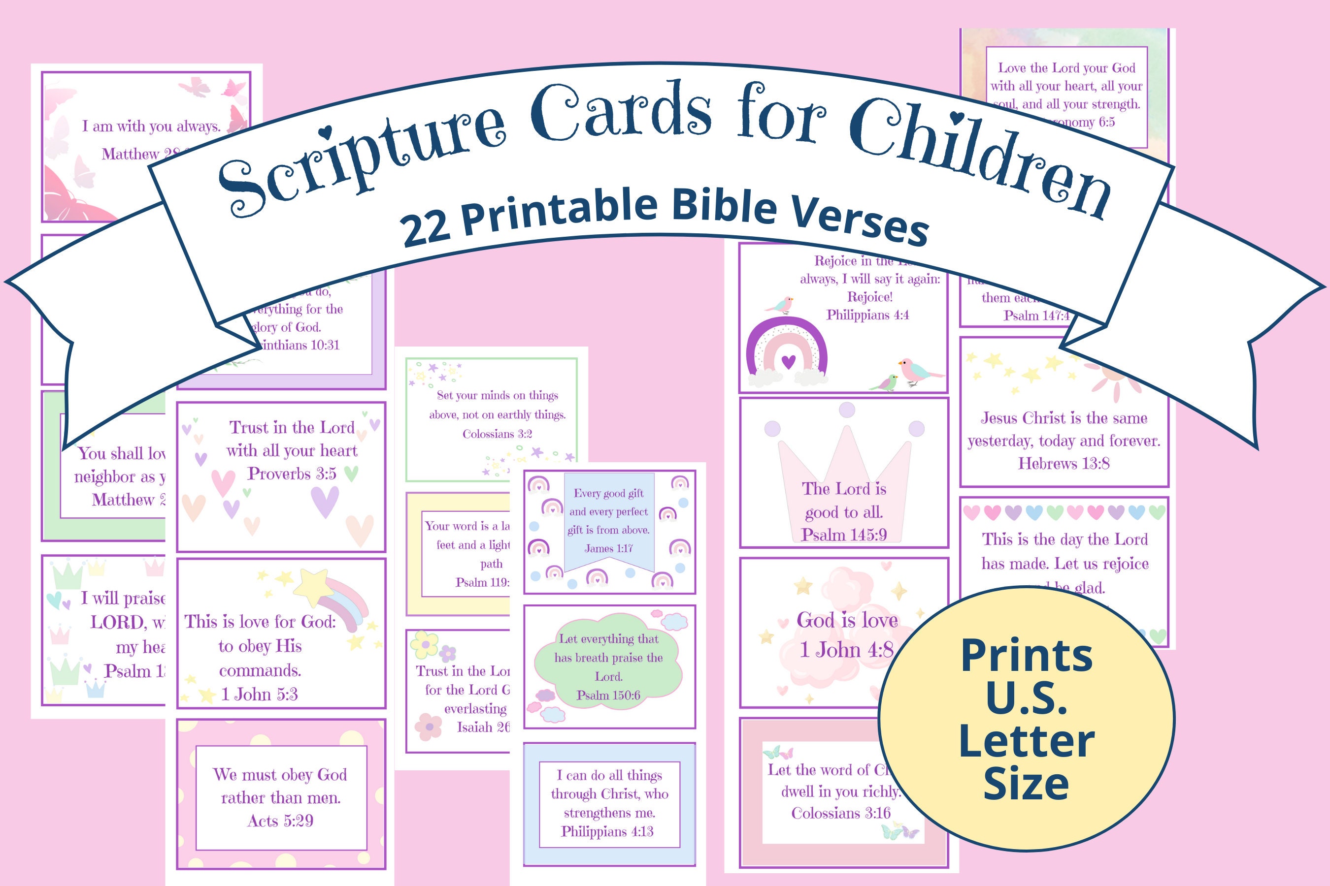 Printable Scripture Cards | Bible Verses for Kids and Tweens ...