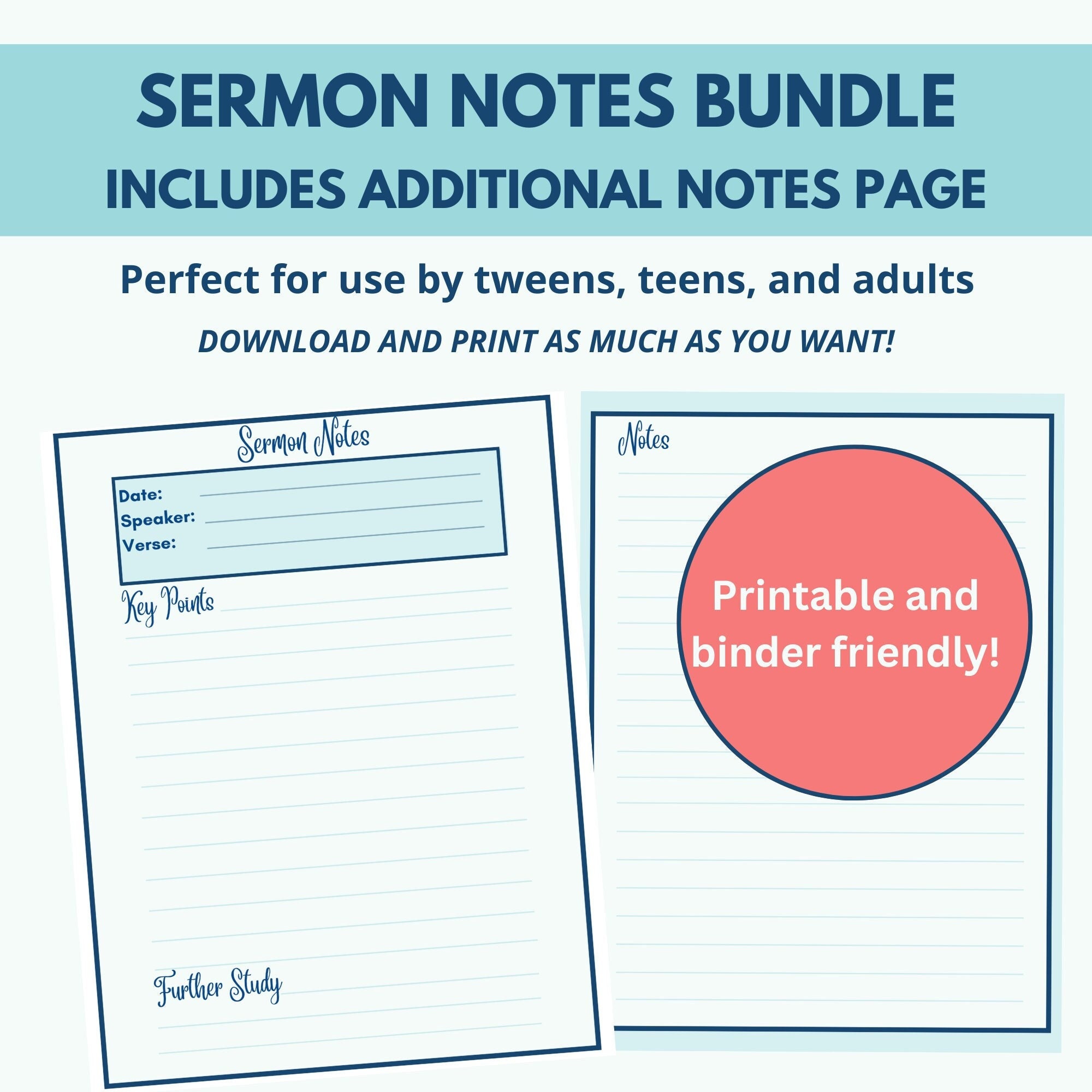 Sermon Notes Printable, Sermon Notes, Journal Notebook, Good Notes ...