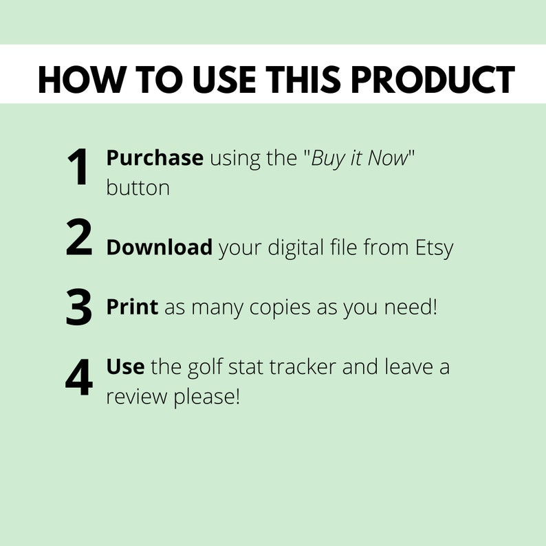 Golf Stat Tracker, Golf Gift, Fillable and Printable, Golf Stats ...