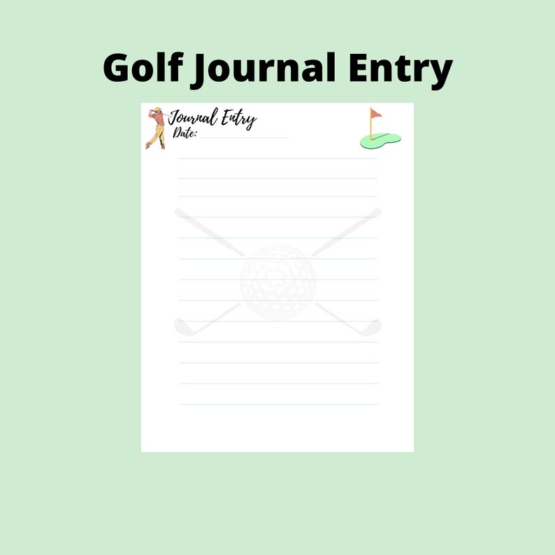 Golf Printable, Bundle, Golf Stat Tracker, Blank Journal Entry, Post ...