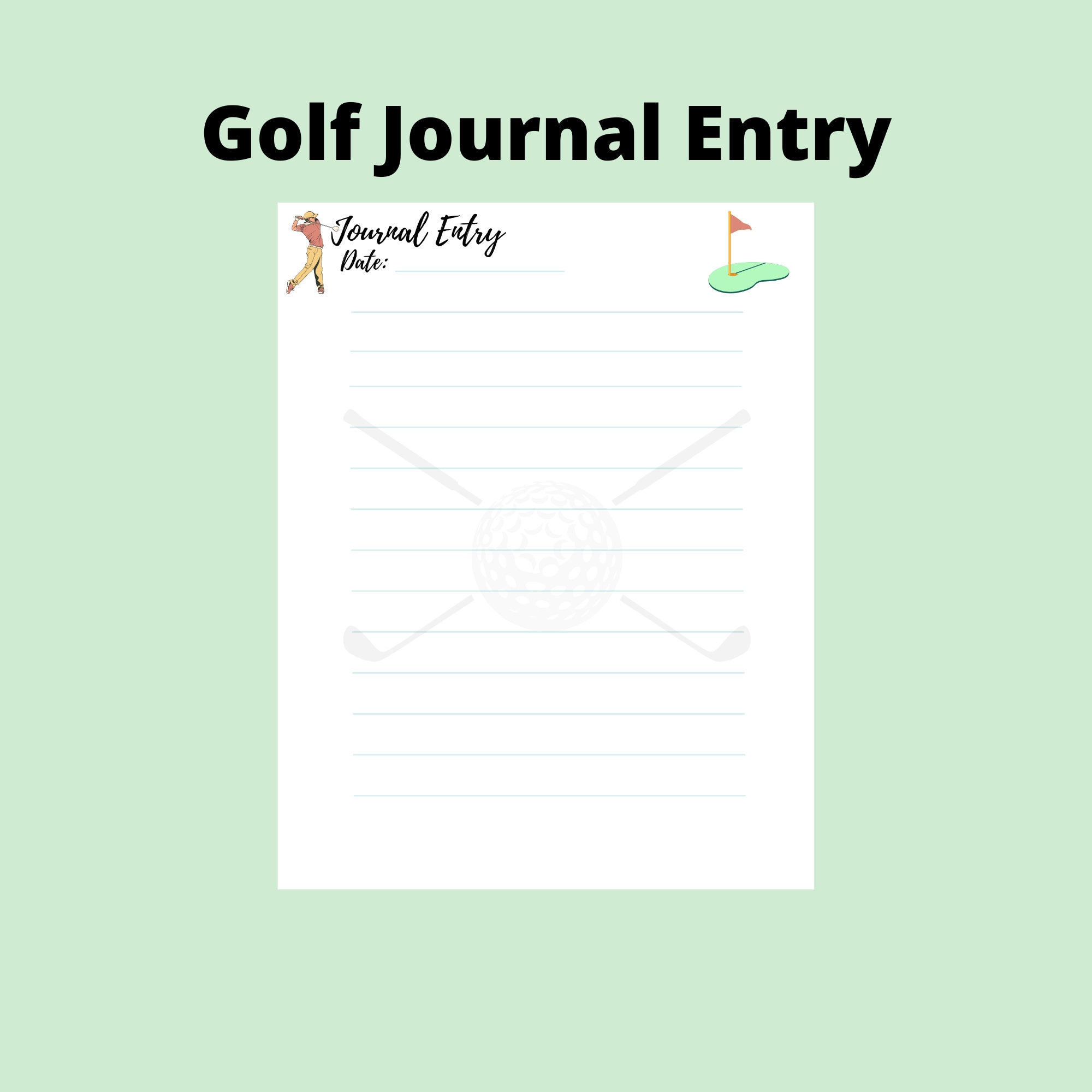 Golf Printable, Bundle, Golf Stat Tracker, Blank Journal Entry, Post ...